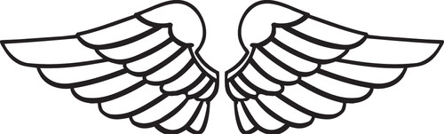 Custom Angel Wings Vinyl Decal Sticker 3 (add text) | ANYStickerUWant.com