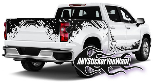 Chevy Chevrolet Silverado Full Wrap Around Mud Splash Sticker ...