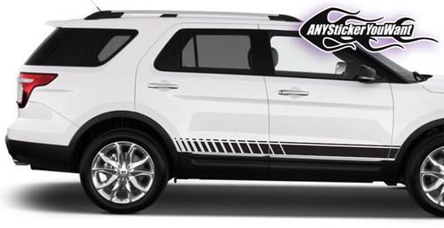 Ford Explorer Rocker Bar Stripe 3 Sticker Decal | ANYStickerUWant.com