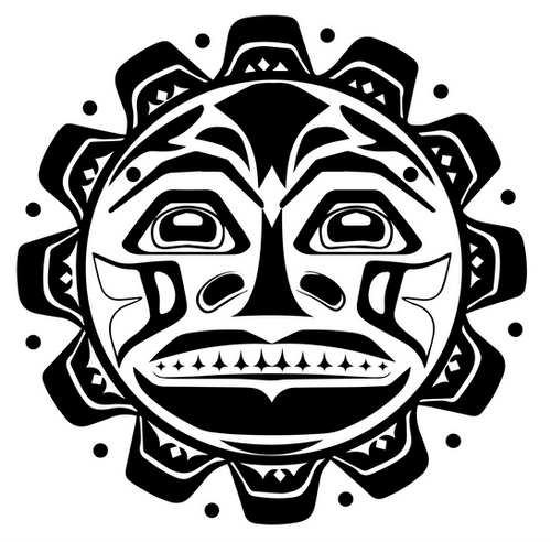 Indigenous Sun Taino Decal Sticker 12 | ANYStickerUWant.com