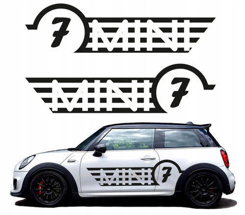 Mini Cooper 7 Stripes Vinyl Decal Sticker | ANYStickerUWant.com
