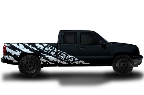 Chevrolet Chevy Silverado Side Grunge Splash Decal Sticker 100 ...