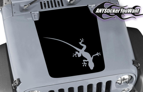 Jeep Wrangler Rubicon Blackout Gecko Lizard Hood Decal Sticker 154 ...