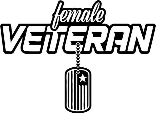 Female Army Veteran Dog Tag Vinyl Decal Sticker | ANYStickerUWant.com