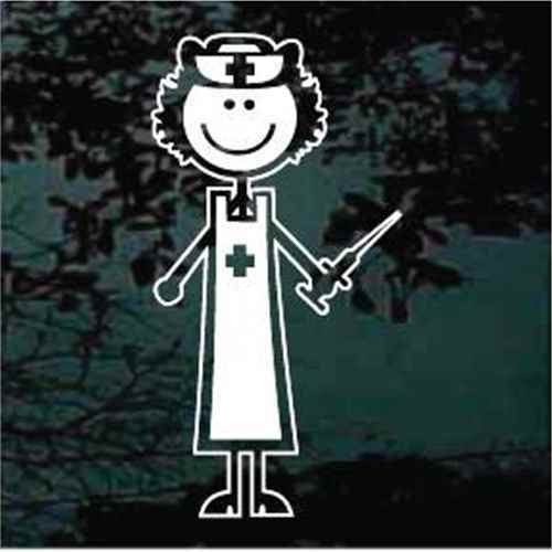 Nurse Stick Person Decal Sticker | ANYStickerUWant.com