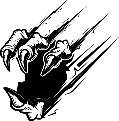 Ripping Claw Marks Tearing Metal Decal Sticker 44 | ANYStickerUWant.com