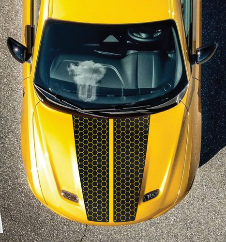 Split Style Honeycomb Hood Stripe Kit Vinyl Decal Fits Dodge Hornet ...