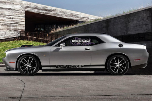 Dodge Challenger Rocker Panel Stripe Decal | ANYStickerUWant.com