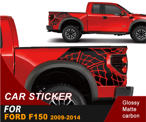 Ford F150 F250 F350 Spiderweb Truck Bed Decal Sticker | ANYStickerUWant.com