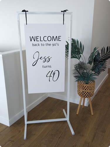 Welcome Sign (White Frame) - Large | Freeze Frame