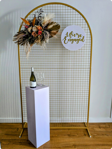 Gold Mesh Arch | The Backdrop Hire Co.