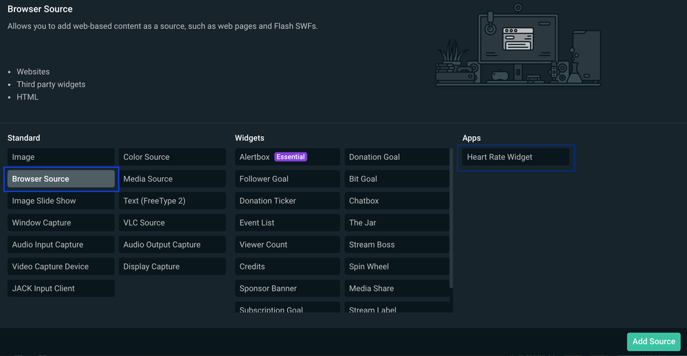 How to add Browser Source in OBS, Streamlabs OBS, Twitch Studio, XSplit
