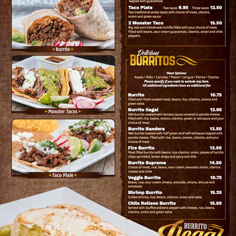 Las Originales | Palmdale | Menu
