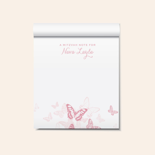 Butterfly Burst Mitzvah Notes | Letterly Shop