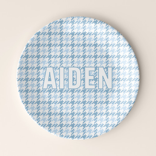 Two Tone Houndstooth Plate | Letterlyshop