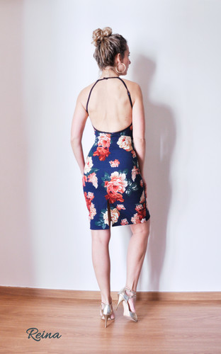 Blue floral dress | Reina clothes
