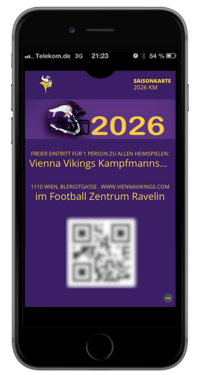 AFC Vienna Vikings: SEASON-Tickets 2026 und Event-Team
