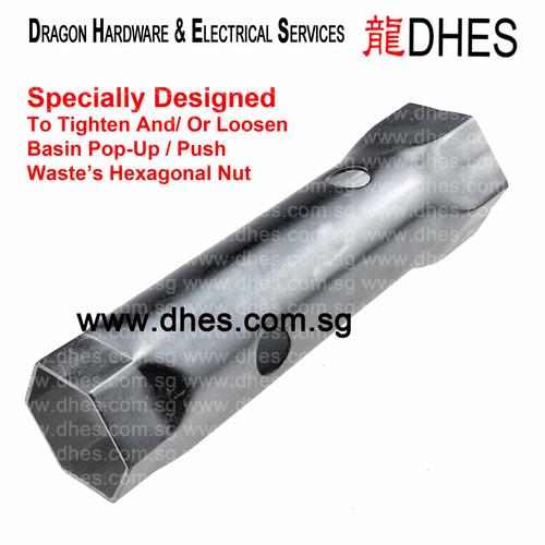 DHES Tubular Box Spanner Wrench Pipe Spanner 3544 For Basin Pop-Up ...