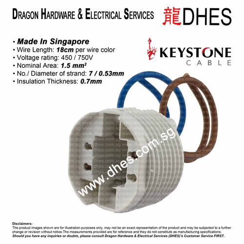 DHES White PVC G24D PLC Lighting Fixture Tube Holder With Keystone Wire ...