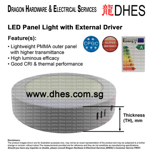 DHES Minimalist Elegant 24W Round Super Bright Energy Saving LED Panel ...