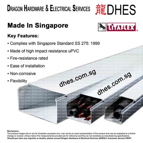 Litaflex (50 x 50)mm uPVC Air Conditioner Trunking With Snap-On Lids ...