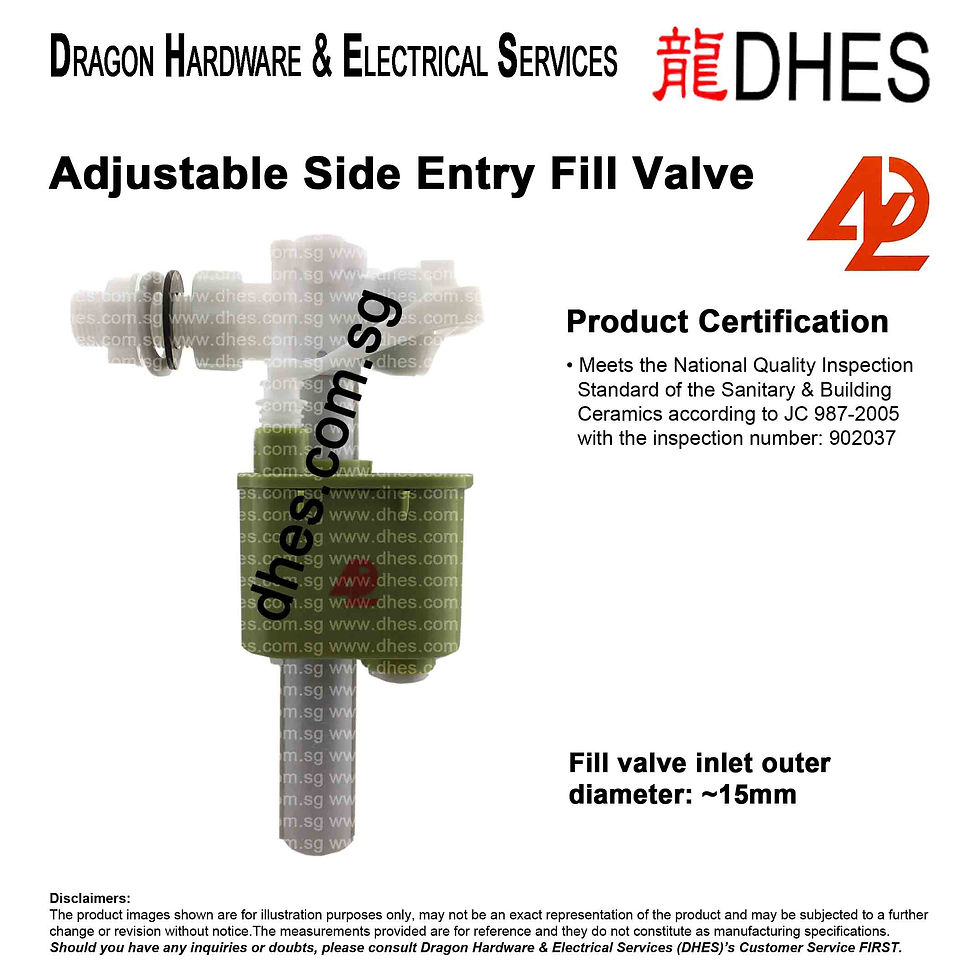 ADL 1/2" Toilet Cistern Adjustable Side Entry Fill Valve Syphon Pump ...