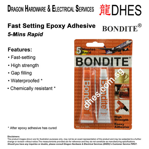 Bondite Fast Setting Epoxy Adhesive 5 Mins Rapid | Dragon Hardware ...