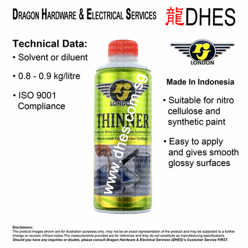 RJ London Thinner (400ml) Suitable For Nitro Cellulose And Synthetic ...