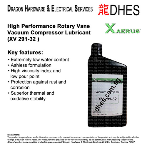 Xaerus High Performance Rotary Vane Vacuum Compressor Lubricant XV 291 ...