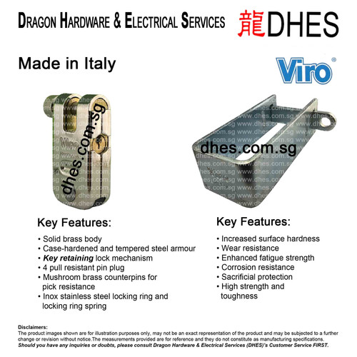 Viro Locking Collar 676 And Morso Armoured Padlock 4231 Set | Dragon ...