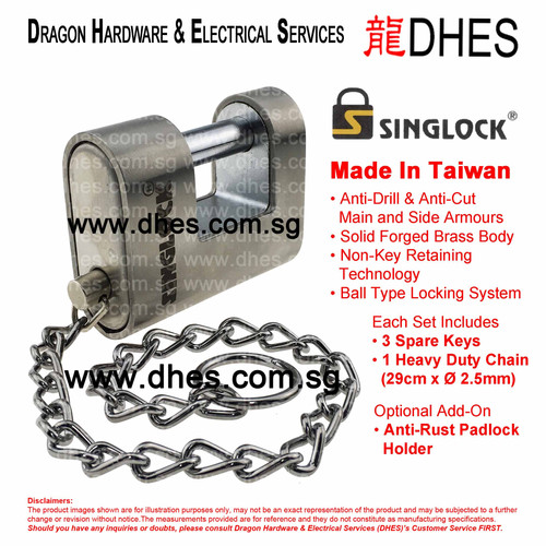 Singlock Armoured Padlock Non-Key Retaining Anti-Drill Anti-Cut Made In ...