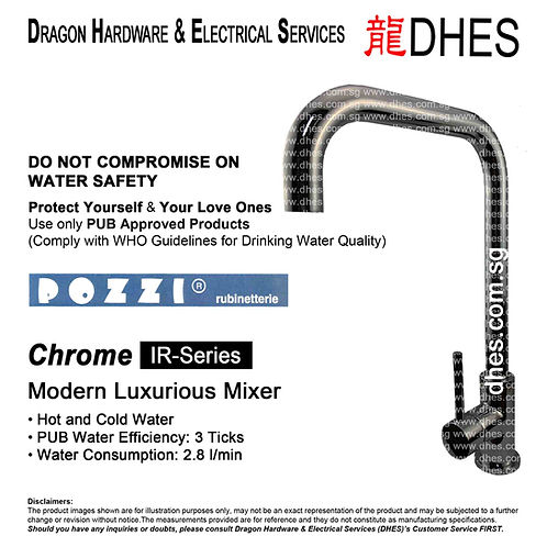 Pozzi IR-Series 920 Chrome Modern Minimalist High Arc Kitchen Sink ...