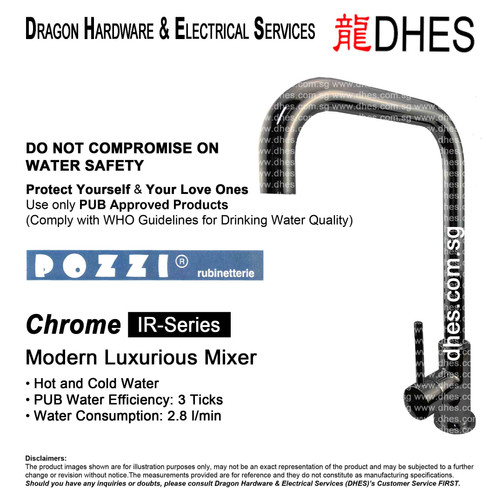 Pozzi IR-Series 920 Chrome Modern Minimalist High Arc Kitchen Sink ...