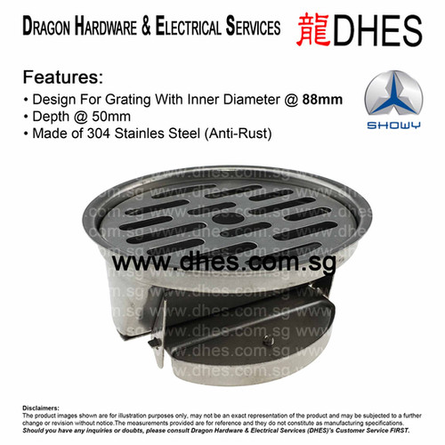 Showy Floor Trap Grating Mosquito Trap Filter Stainless Steel 88mm 2848 ...