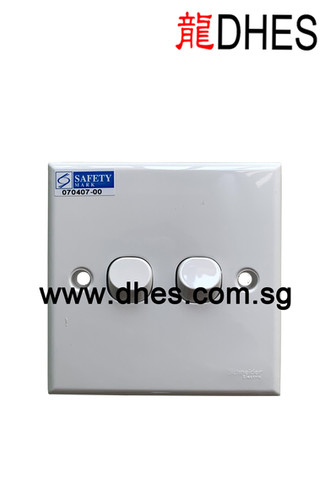 Clipsal Schneider Electric 2 Gang 1-Way 10A Flush Switch E32/1/2A ...
