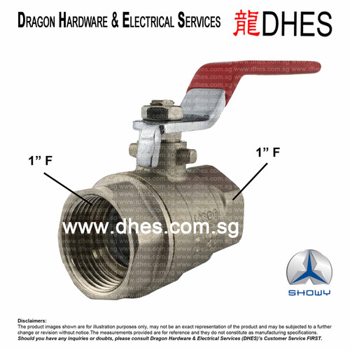 Showy 1” Red Long Handle F/F Ball Valve 5055 | Dragon Hardware ...