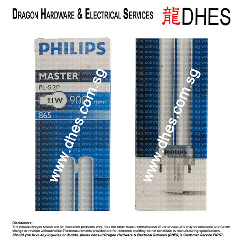 Philips 11W/865 Daylight Master PL-C 2-Pin 900 Lumen G23 Fluorescent ...