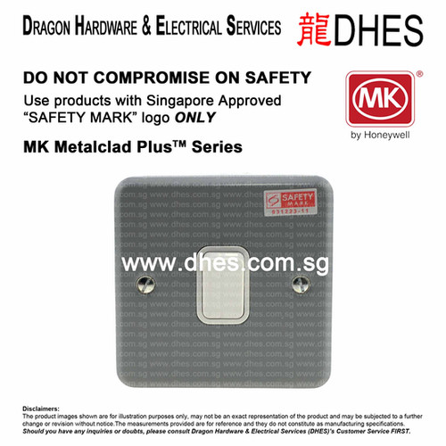 MK Metal Clad Metalclad Plus 1 Gang 2-Way 10A Switch 4471 ALM | Dragon ...