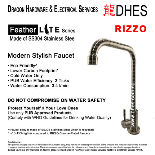 Rizzo SS304 Stainless Steel Featherlite Series 7-Spout Piston Kitchen ...