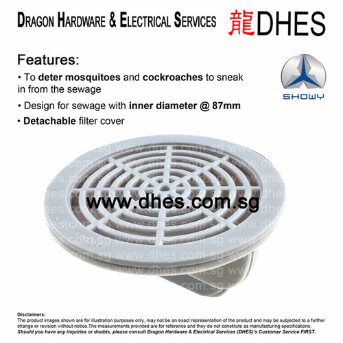 Showy Floor Trap Grating Mosquito Trap Filter Standard White 87mm 2867 ...