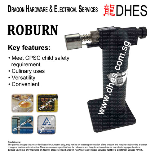 Roburn Micro Torch Piezo Electronic Ignition Gas Burner Turbo Flame ...