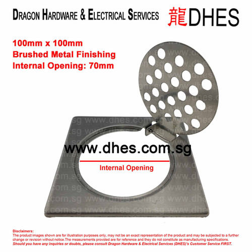 DHES 100mm x 100mm Stainless Steel Floor Trap Cover Grating Japan ...