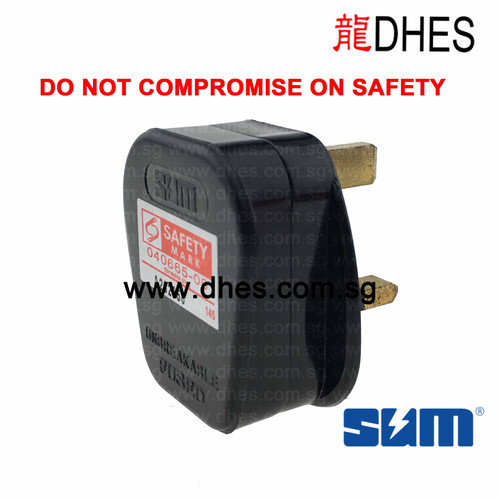 SUM 13A 3 Pin Socket Black Plug Singapore Safety Mark Made in Malaysia ...
