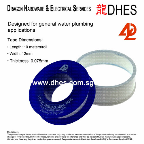 ADL PTFE Thread Seal Sealant Tape Plumbing Tape (10 meter per roll ...