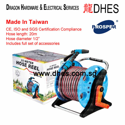 Prosper Made In Taiwan Hose Reel 20m Comes With Related Accessories | Dragon Hardware ...