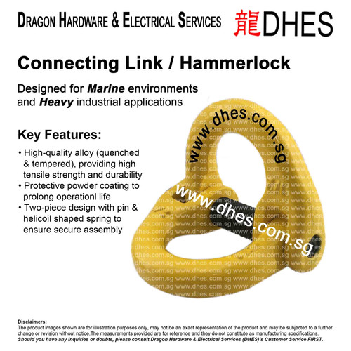 DHES ½” Connecting Link Hammer Lock | Dragon Hardware & Electrical ...