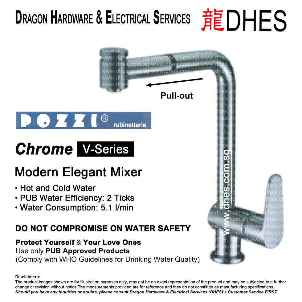 Pozzi V-Series 7920 Chrome Bold Modern Minimalist Kitchen Sink Faucet ...