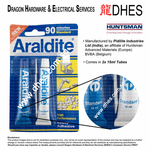 Araldite Epoxy Adhesive (90mins) 2x 15ml By Pidilite Industries Ltd ...