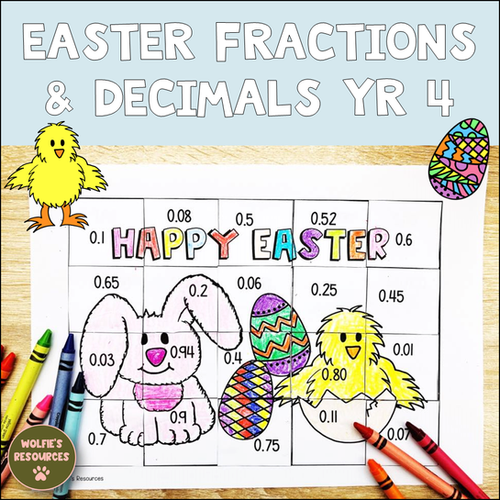 Easter Maths Converting Fractions To Decimals Year 4 | Wolfies Resources
