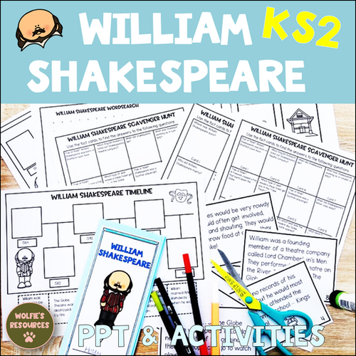 William Shakespeare Activities And Power Point | Wolfies Resources